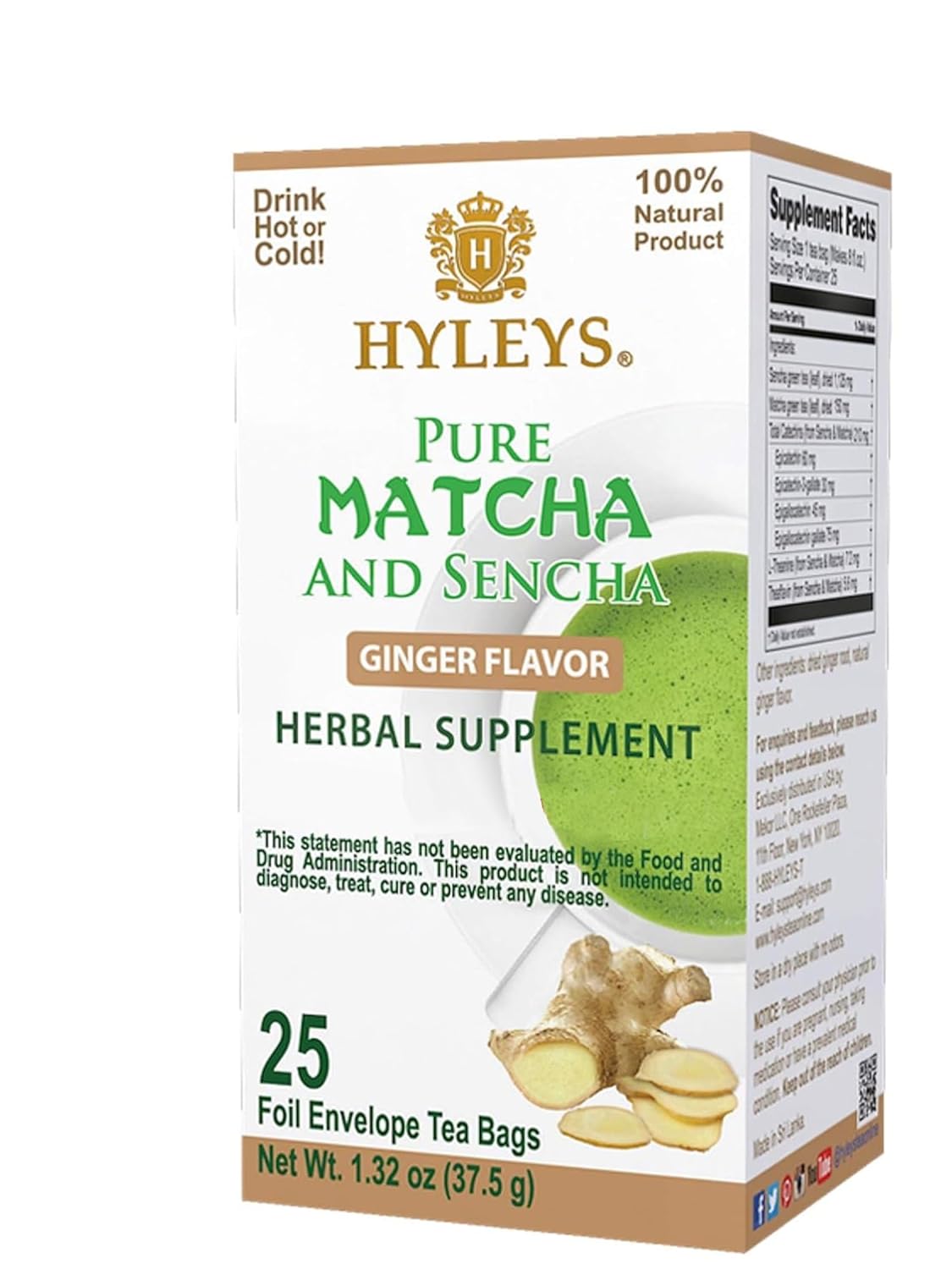 Hyleys Matcha Tea with Ginger - Sunu American Store Dakar Senegal